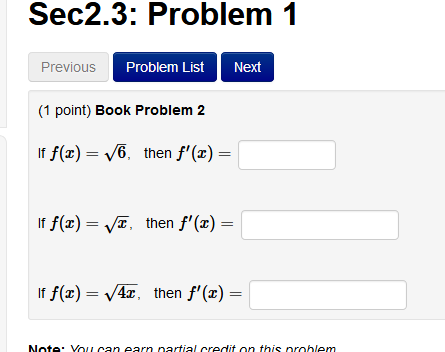 Solved Sec2.3: Problem 1 Previous Problem ListNext (1 point) | Chegg.com