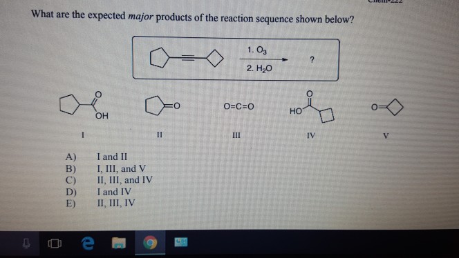 Solved What are the expected major products of the reaction | Chegg.com