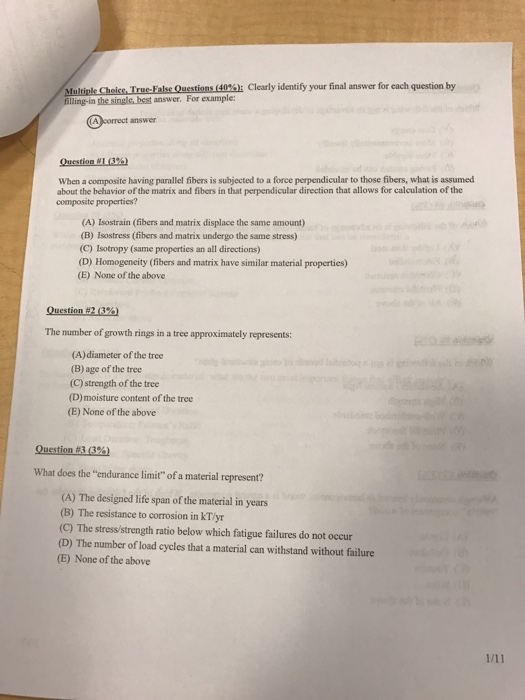 Solved Clearly identify your final answer for each question | Chegg.com