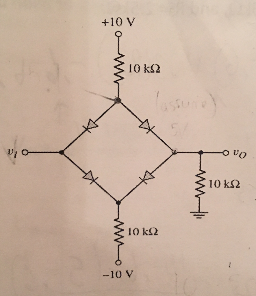 Solved Assume the diode turn-on voltage is 0.7V for each | Chegg.com