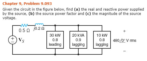 Solved Chapter 9, Problem 9.093 Given the circuit in the | Chegg.com