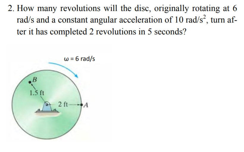 Solved How many revolutions will the disc, originally | Chegg.com