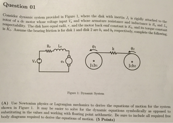 Use Newtonian physics or Lagrangian mechanics to | Chegg.com