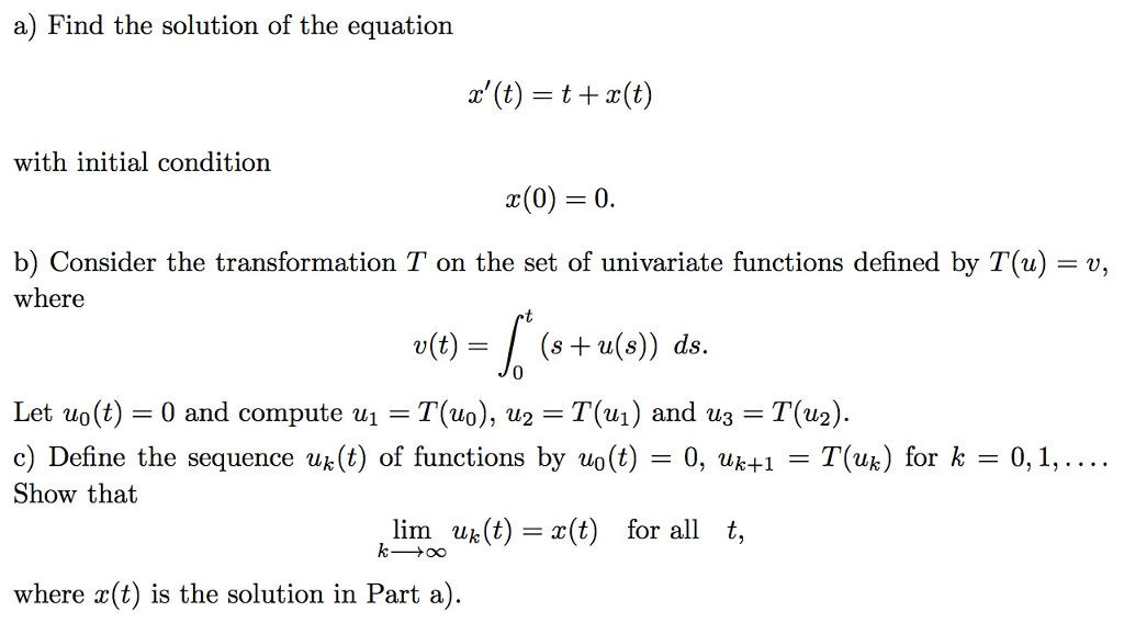 Solved a) Find the solution of the equation r'(t)r(t) with | Chegg.com