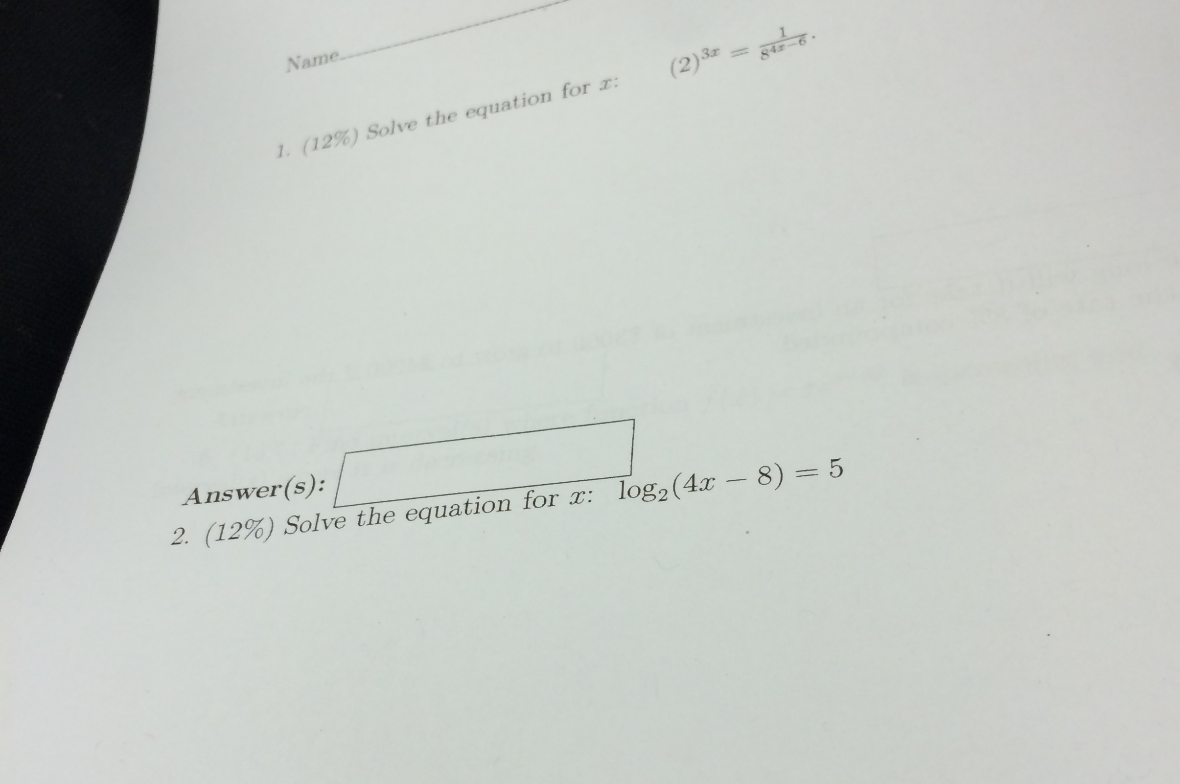Solved 1 Solve The Equation For X 2 3x 1 8 4x 6 2 Chegg Solved 1 Solve The Equation For X 2 3x 1 8 4x 6 2 Chegg