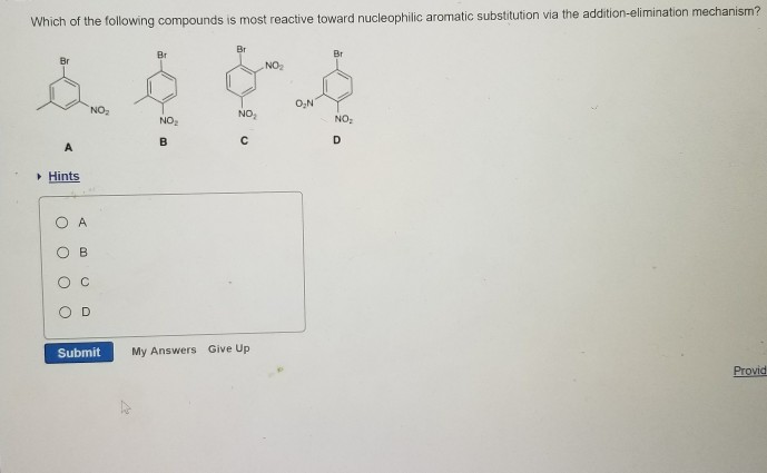 Solved Which of the following compounds is most reactive | Chegg.com