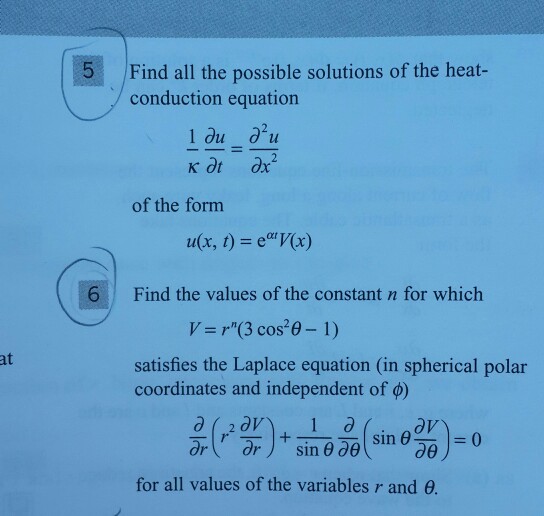 Solved 5 Find all the possible solutions of the heat- | Chegg.com