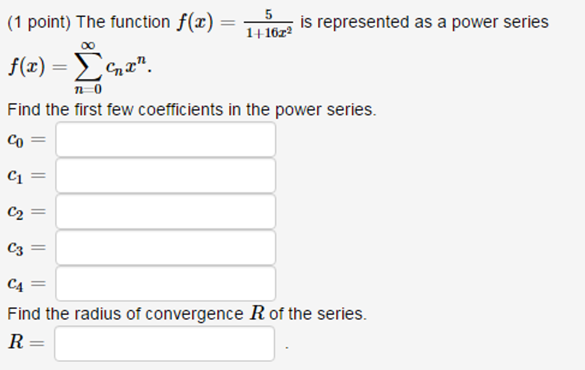 Solved The function is represented as a power series Find | Chegg.com