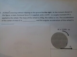 Solved a wheel is moving without slipping on the ground to | Chegg.com