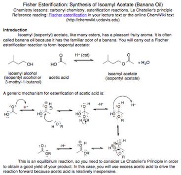 Fischer Esterification Mechanism Banana Oil