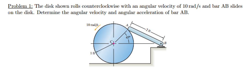 Solved The disk shown rolls counterclockwise with an angular | Chegg.com
