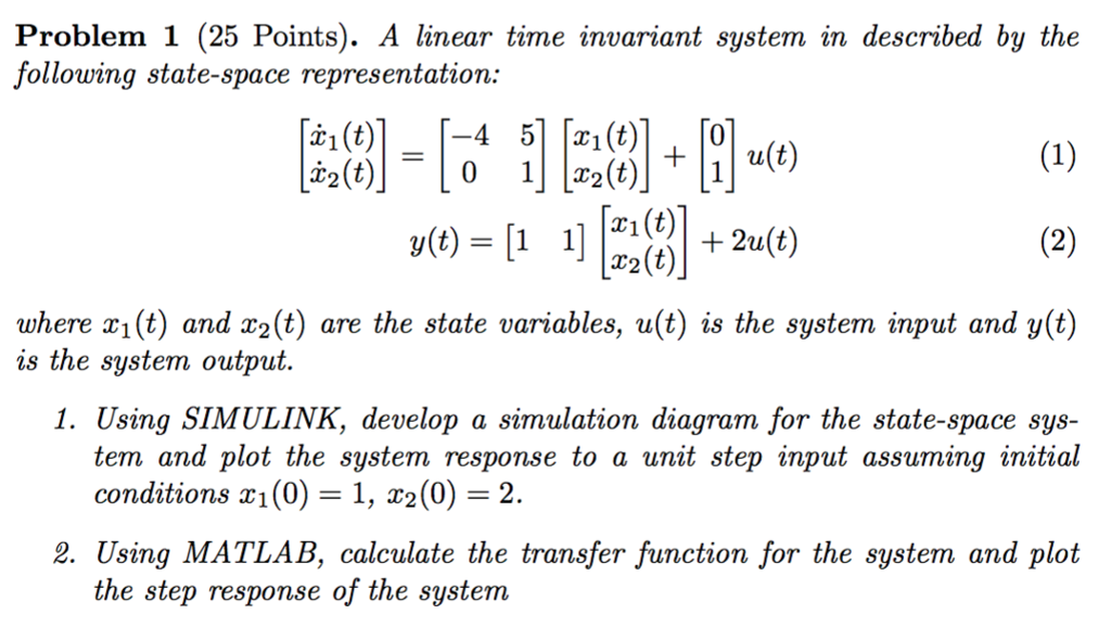 Solved Problem 1 25 Points A Linear Time Invariant System