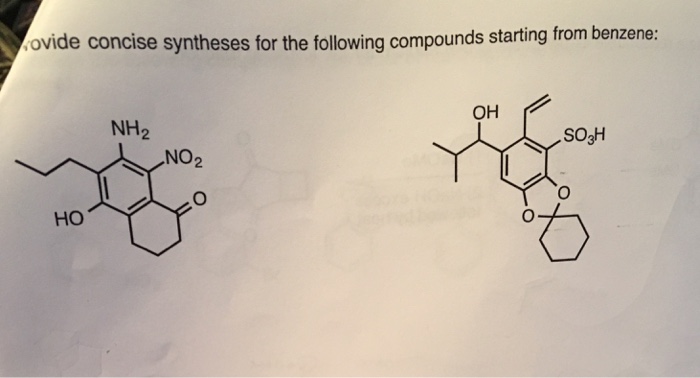 Solved Provide a concise synthesis for the following | Chegg.com