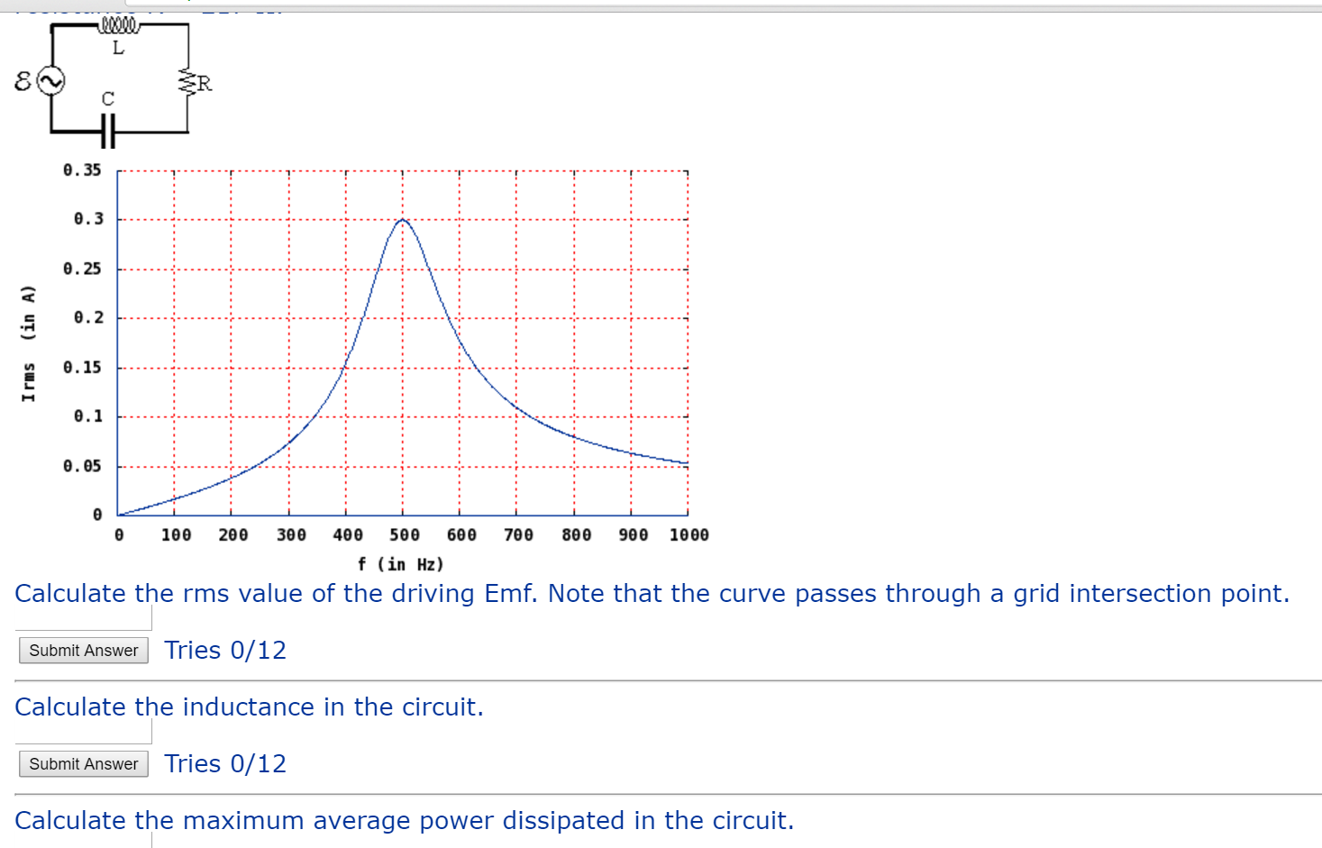 Solved: The Rms Current In The Circuit Below Is Shown As A... | Chegg.com