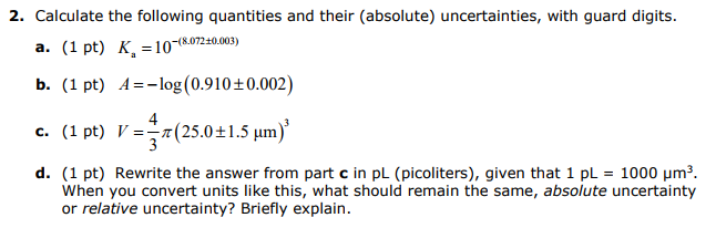 Solved Calculate the following quantities and their | Chegg.com