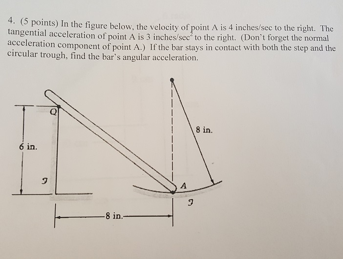 Solved 4. (5 points) figure , In the belowthe velocity of | Chegg.com