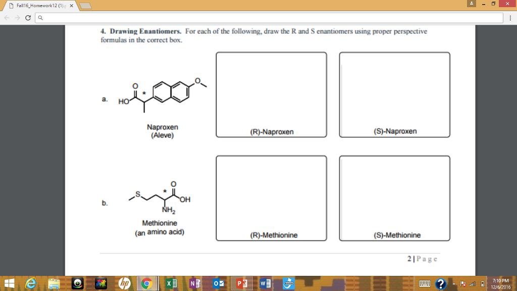 Solved Drawing Enantiomers. For each of the following, draw | Chegg.com
