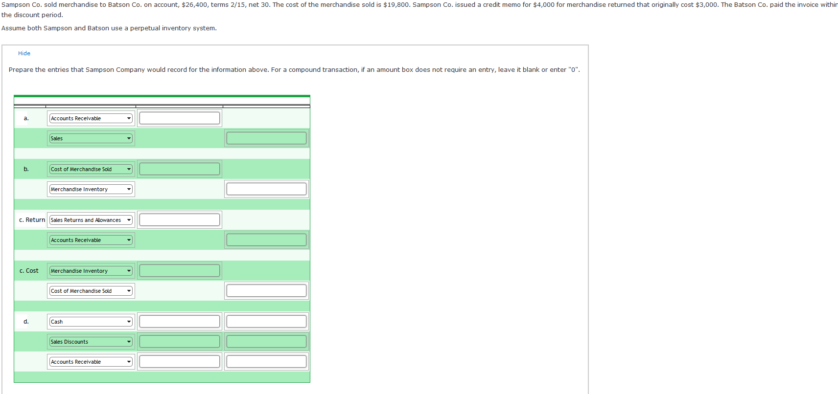 Solved Sampson Co. sold merchandise to Batson Co. on | Chegg.com