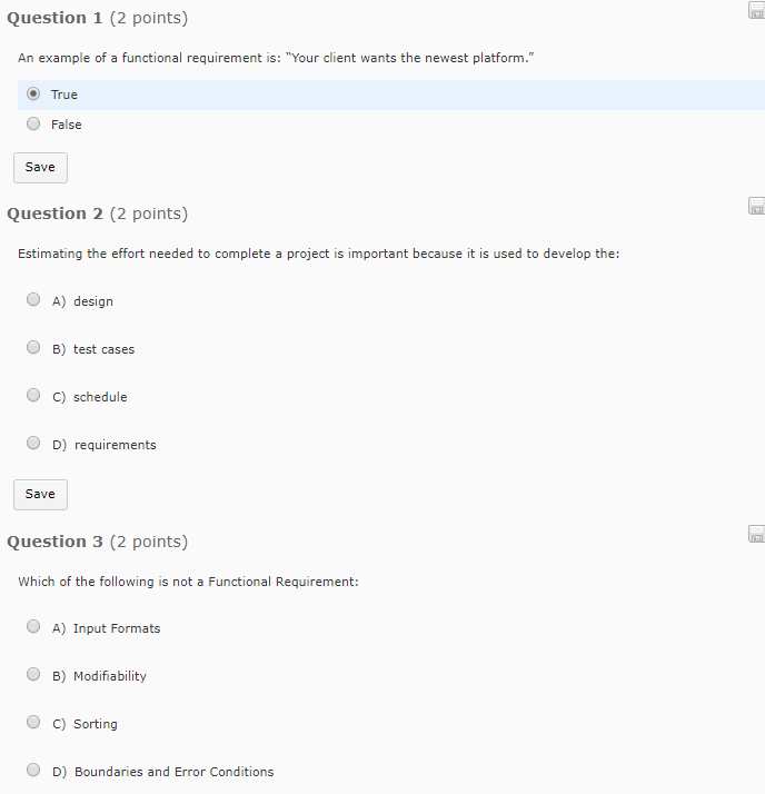 Solved Question 1 (2 points) An example of a functional | Chegg.com