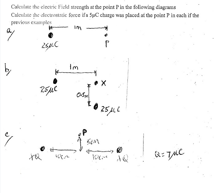 Solved Calculate the electric Field strength at the point P | Chegg.com
