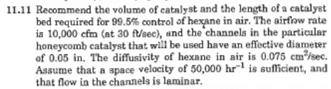 Recommend the volume of catalyst and the length of a | Chegg.com