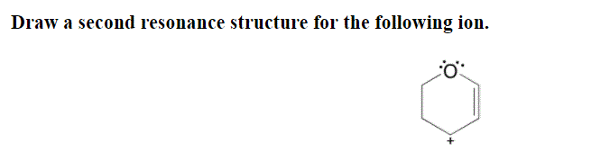 Solved Draw a second resonance structure for the following | Chegg.com