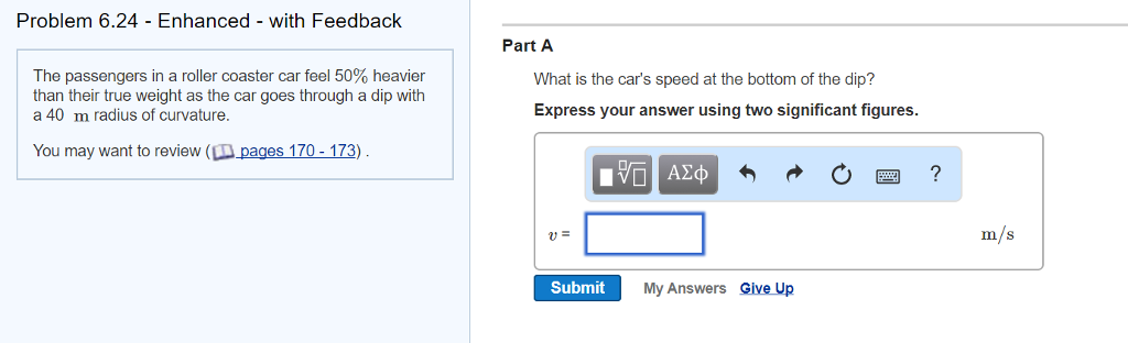 Solved Problem 6.24 - Enhanced - with Feedback Part A The | Chegg.com