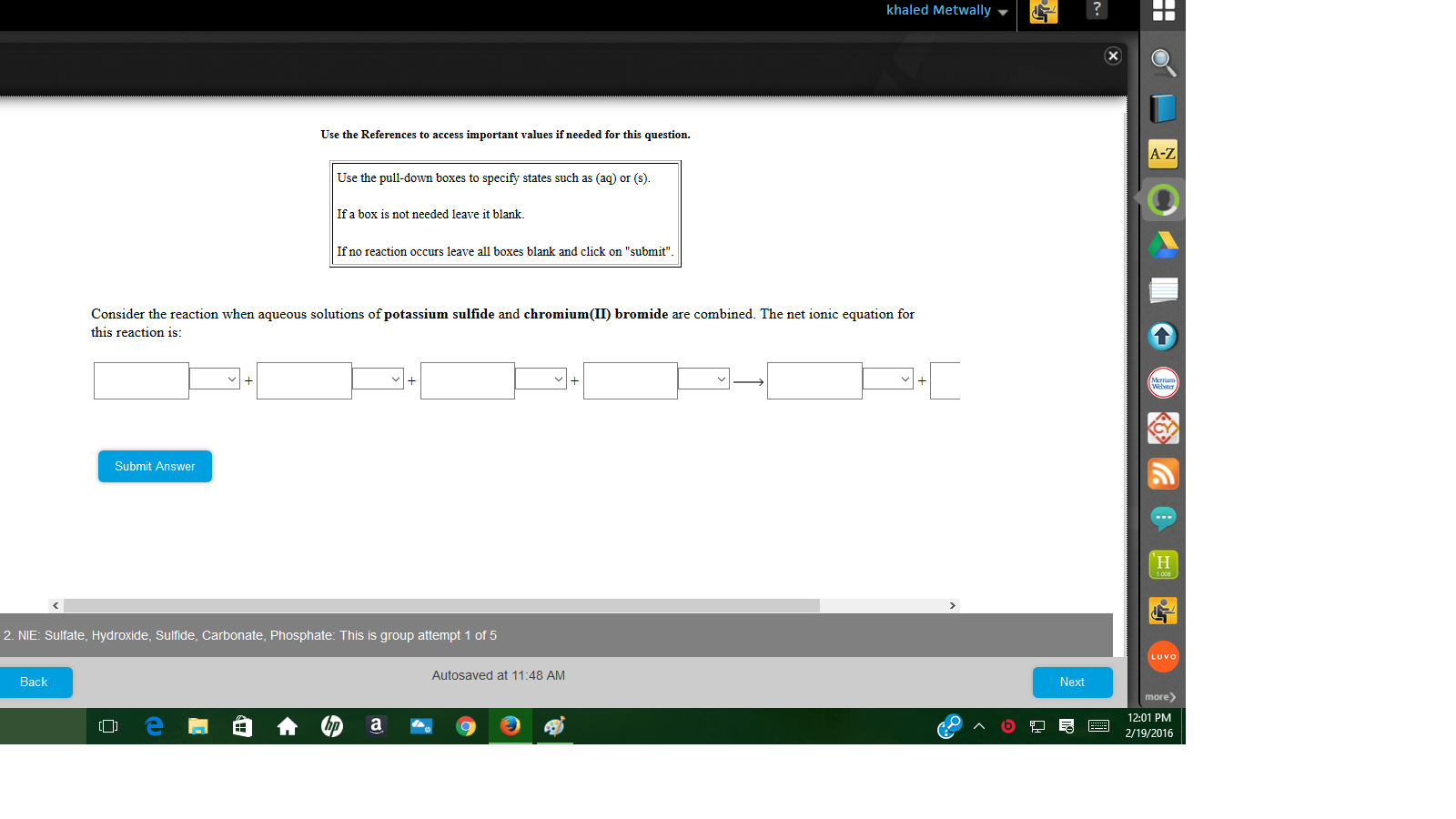 Solved Use the References to access important values if | Chegg.com