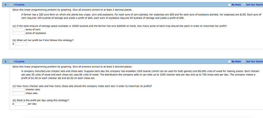 Solved Solve this linear programming problem by graphing. | Chegg.com