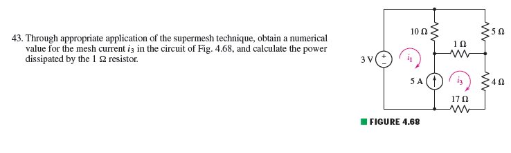 Solved Through appropriate application of the supermesh | Chegg.com