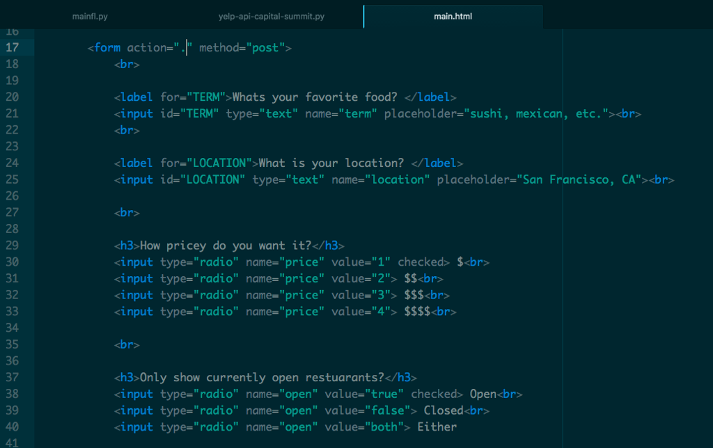 Solved I am making an app using the yelp fusion API. I made | Chegg.com