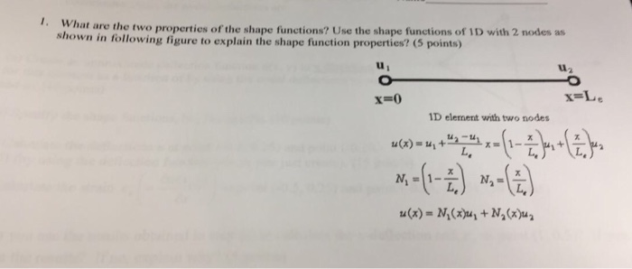 Solved What are the two proportion of the shape functions? | Chegg.com