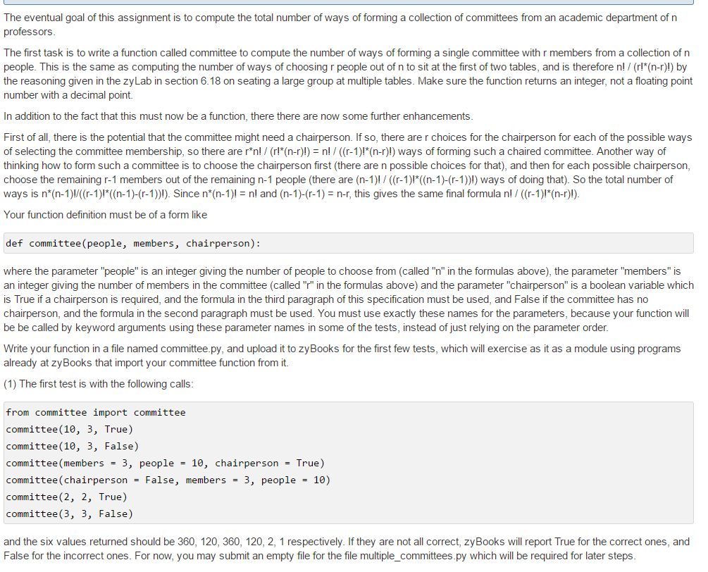 Solved The eventual goal of this assignment is to compute | Chegg.com