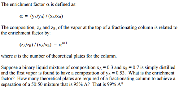 Solved The enrichment factor is | Chegg.com