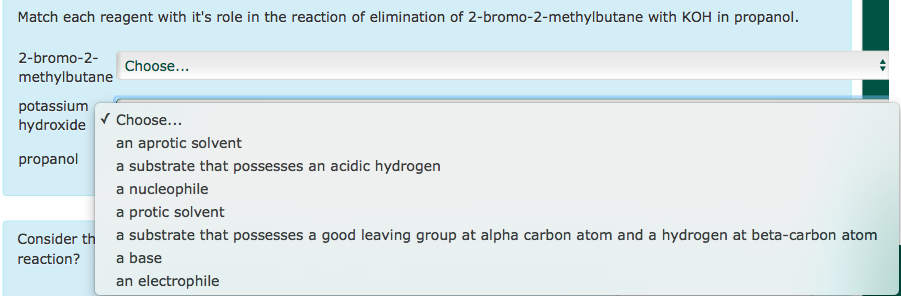 Solved Match each reagent with it's role in the reaction of | Chegg.com