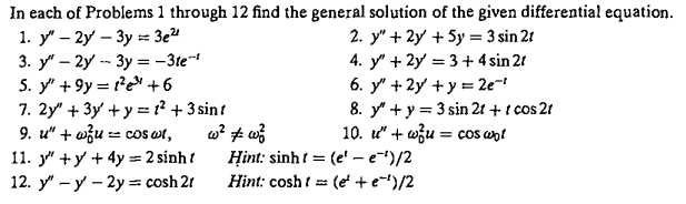Solved In Each Of Problems 1 Through 4 Use The Method Of