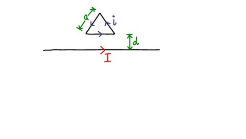 Solved An equilateral, triangular loop, of side-length a, | Chegg.com