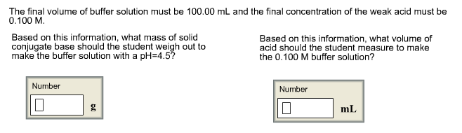 Solved A student must make a buffer solution with a pH of | Chegg.com