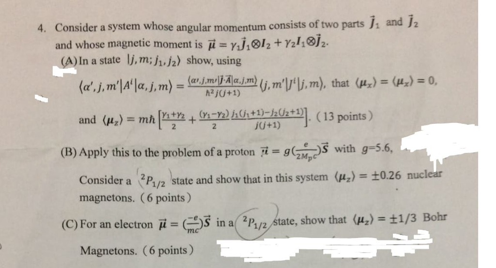 Consider a system whose angular momentum consists of | Chegg.com