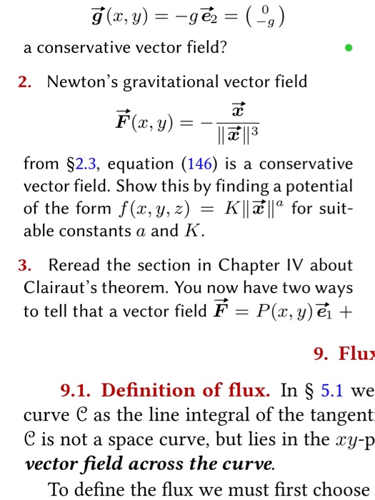 Solved Newton's gravitational vector field F^rightarrow(x, | Chegg.com