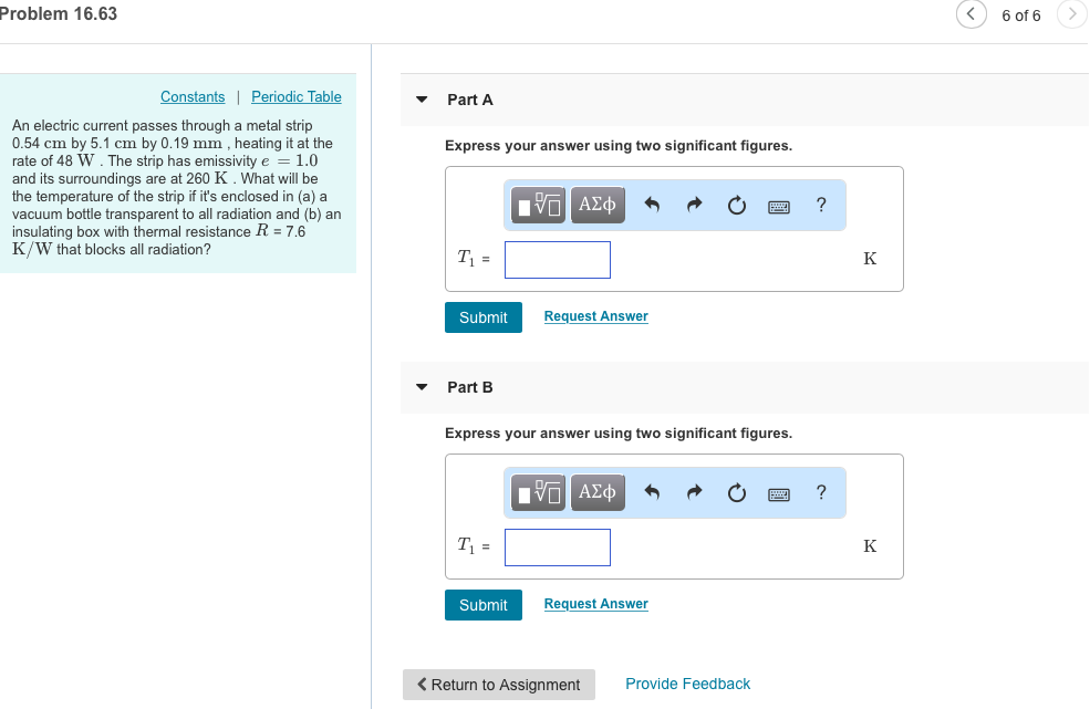 Solved Problem 16.63 6 of 6 Constants | Periodic Table | Chegg.com