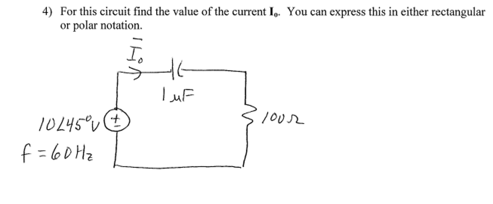 Solved For this circuit find the value of the current I_0. | Chegg.com