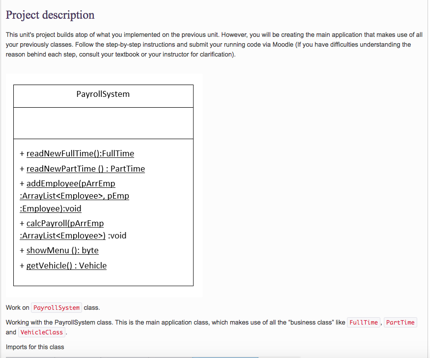 Solved Project description This unit's project builds atop | Chegg.com
