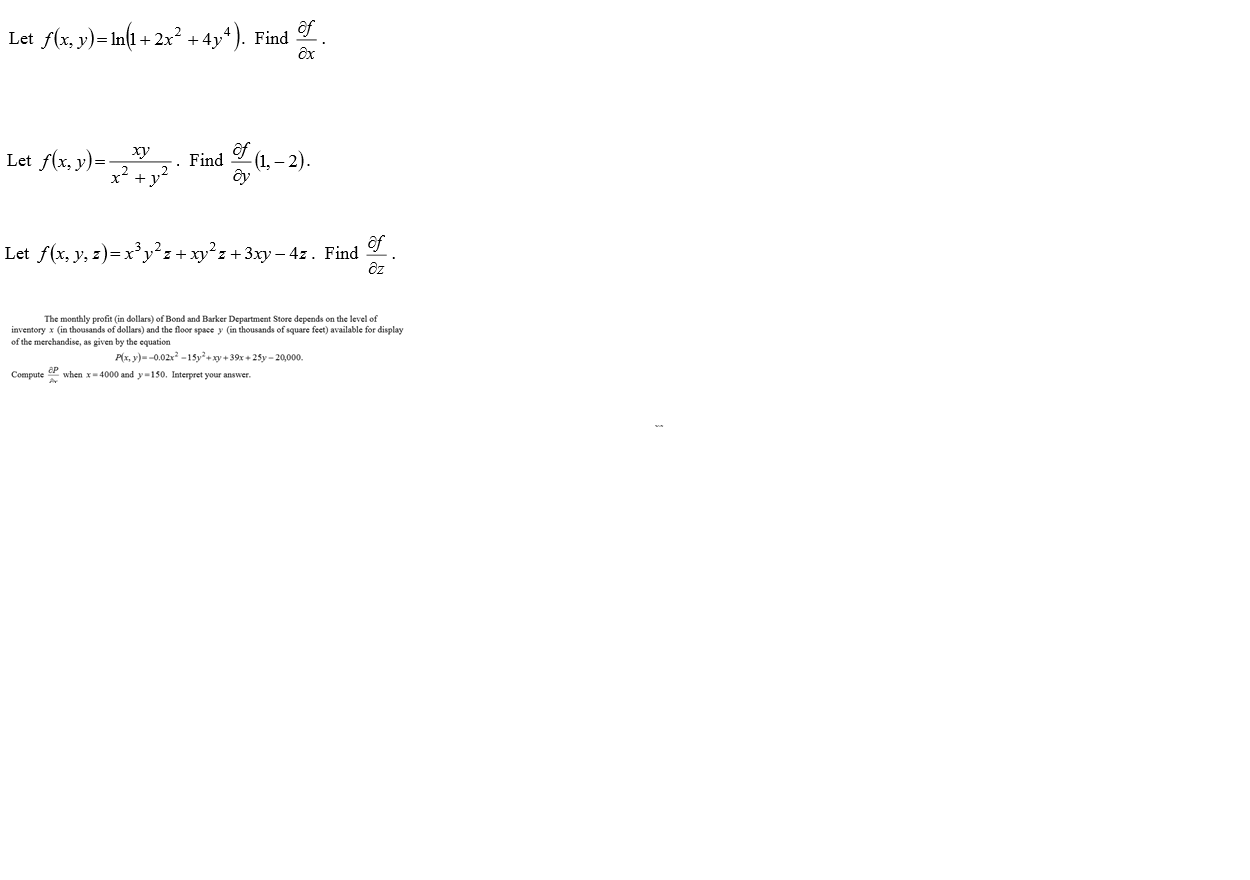 Solved: Let (x,y) = X^3 + X^2y+x+4 Find Fx, Fy, Fxx, Fxy,f... | Chegg.com Solved: Let (x,y) = X^3 + X^2y+x+4 Find Fx, Fy, Fxx, Fxy,f... | Chegg.com