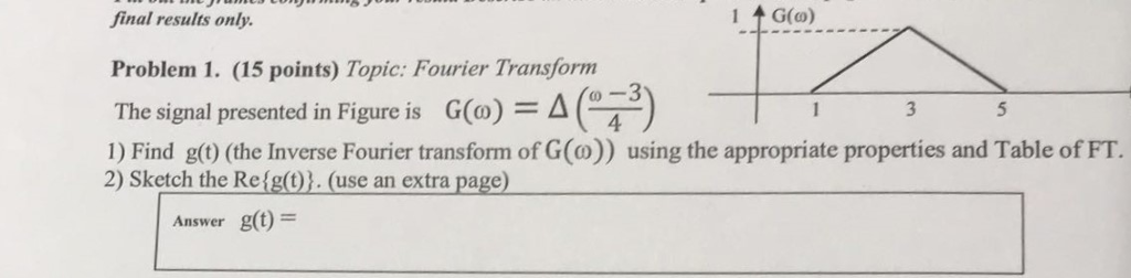 Solved final results only. Problem 1. (15 points) Topic: | Chegg.com