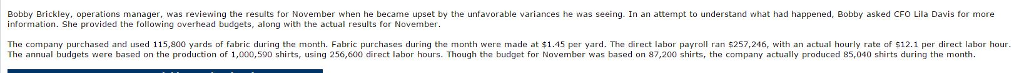 Solved Gerald/Brooke, Ltd. manufactures shirts, which it | Chegg.com