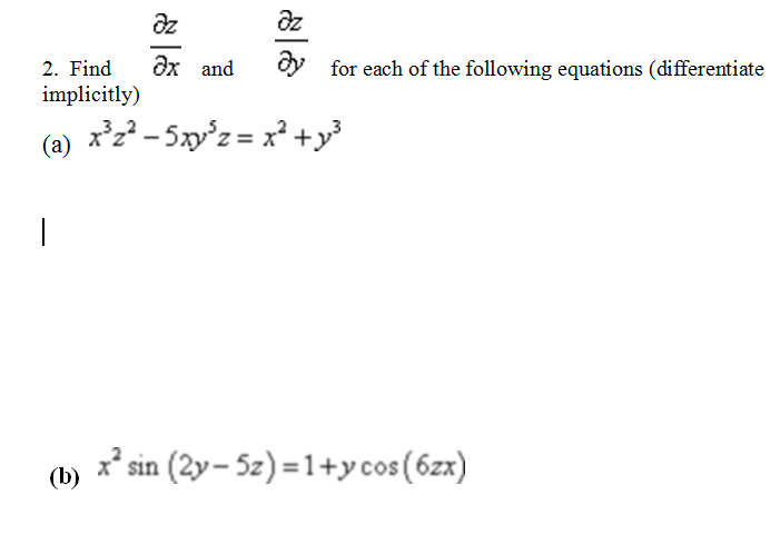 Solved Find partial differential z/partial differential x | Chegg.com