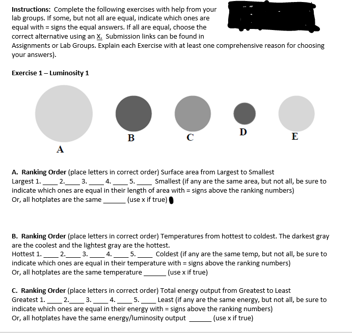 Solved Instructions: Complete the following exercises with | Chegg.com