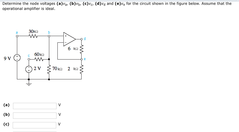Solved Determine the node voltages (a)va, (b)Vb, (c)vc, | Chegg.com