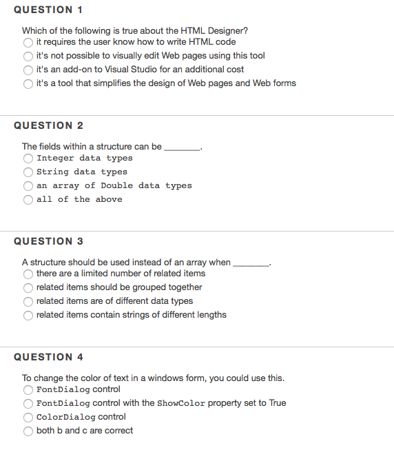 Solved Which of the following is true about the HTML | Chegg.com